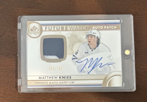 2023-24 Upper Deck SP Authentic Future Watch Auto Patch 006/100 Matthew ...