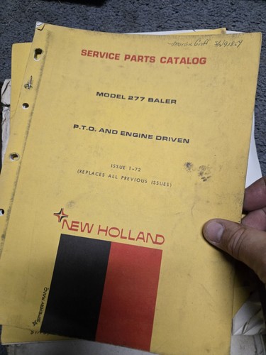 New Holland 277 Baler Parts Catalog Manual Book NH ORIGINAL! 1/72 | eBay
