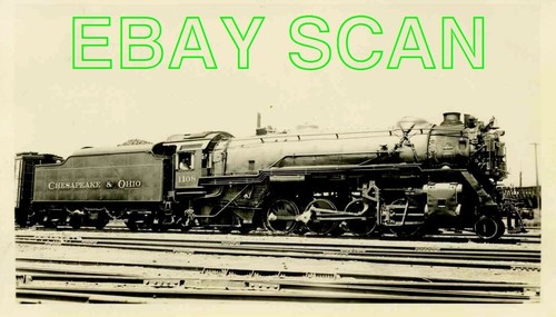 8C010 RP 1940s C&O CHESAPEAKE & OHIO RAILROAD 2-8-2 ENGINE #1108 ...