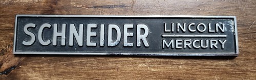Schneider--Linc--Merc--Metal Dealer Emblem Car vintage SM5770 | eBay