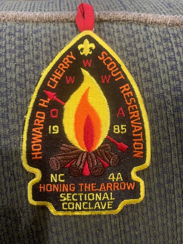 1985 OA Sectional Conclave Patch NC 4A Howard H Cherry Scout Reservation | eBay