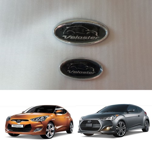 Front Grill emblem Rear Trunk emblem 2pcs For Hyundai Veloster 2012 ...