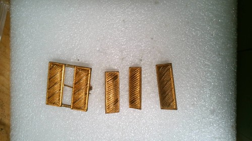 MILITARY INSIGNIA RANK SET OF 4 LIEUTENANT & CAPTAIN GOLD COLOR BRAIDED ...