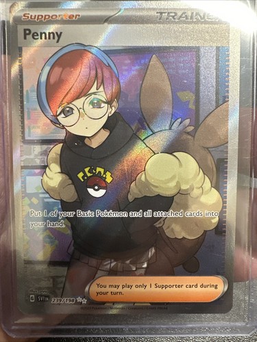 Pokemon Penny 239/198 Double Rare Trainer Card Scarlet & Violet TCG NM ...