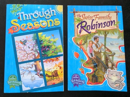 Lot of 2 Abeka Readers- 3c Through the Seasons, 3j Swiss Family ...