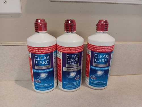 Alcon Clear Care Triple Action Cleaning Contact Lens Solution lot Of 3 ...
