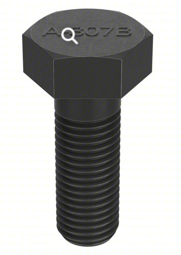 Heavy Hex Bolt: Steel, A307B, Black Oxide, 1"-8 Thread Size, 5 in lg, 2 ...