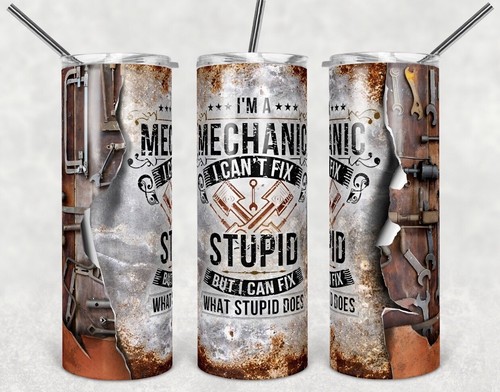 20oz Tumbler,Stainless Steel Cup,Mechanic,Dad Cup,Travel Cup ,Mugs ...