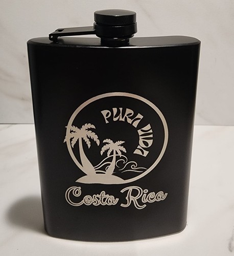 Costa Rica Palm Tree, beach Flask, Pura Vida!, Personalized, Custom | eBay