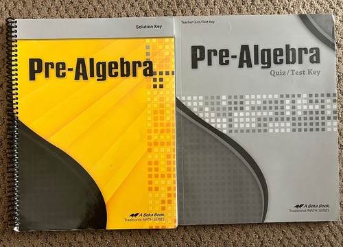A Beka Pre-Algebra Solutions Key & Teacher Quiz/Test Key, 2 books | eBay