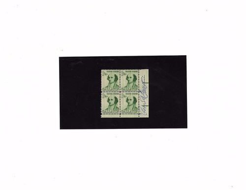 US AUTOGRAPHED BLOCK SCOTT#1279, ALBERT GALLATIN 1 SIGNATURE MNH OG | eBay