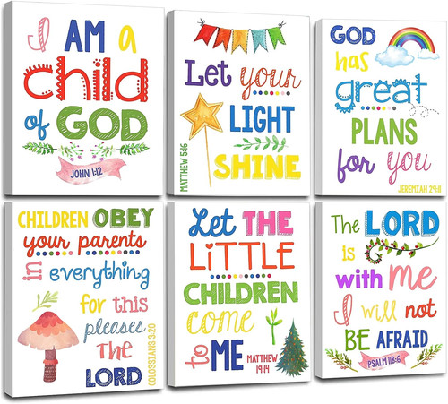 Sunday School Decorations for Classroom, Framed Wall Decor for Kids ...