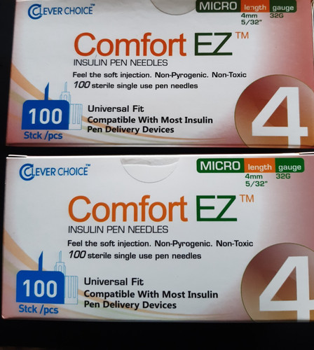 Comfort ez pen 100ct by clever choice 2 boxes | eBay