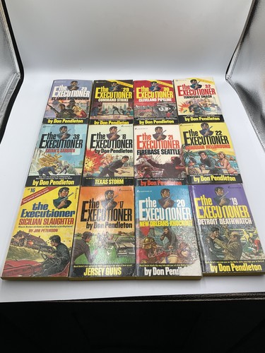Vintage Executioner Don Pendleton 12 Book Lot Mack Bolan Thriller ...