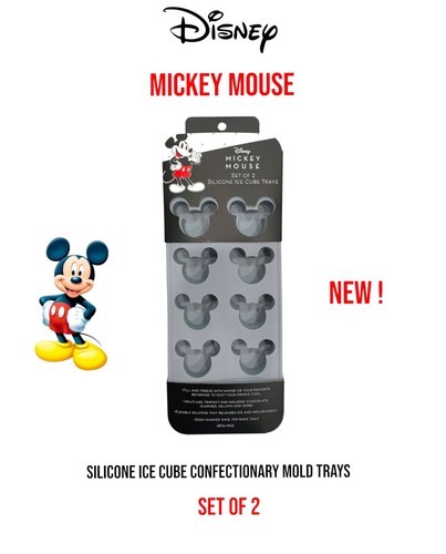 Disney Mickey Mouse Ears Ice Cube Confectionary Mold Trays Set of 2 ...