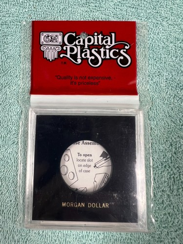 Capital Plastics Holder for 1 Morgan Dollar 3.5x3.5 Black Snaplock ...