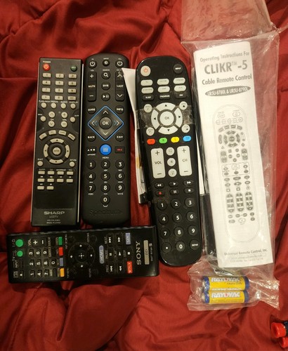 Lot Of 5 Remotes- 2 New Universal Remotes- See Picture | eBay