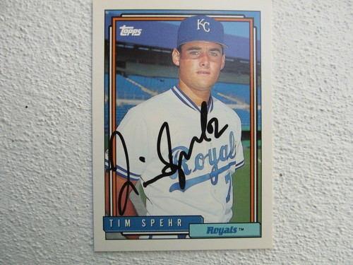 Royals Tim Spehr Signed Autographed 1992 Topps Mint | eBay
