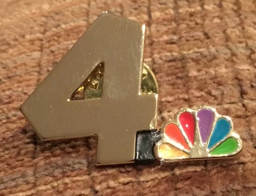 Enameled Lapel Hat Press Media Pinback NBC Channel 4 Pin | eBay