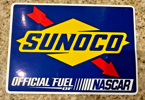 SUNOCO RACING FUEL OFFICIAL FUEL OF NASCAR DECAL STICKER 6”.5 X 4”3/4 ...