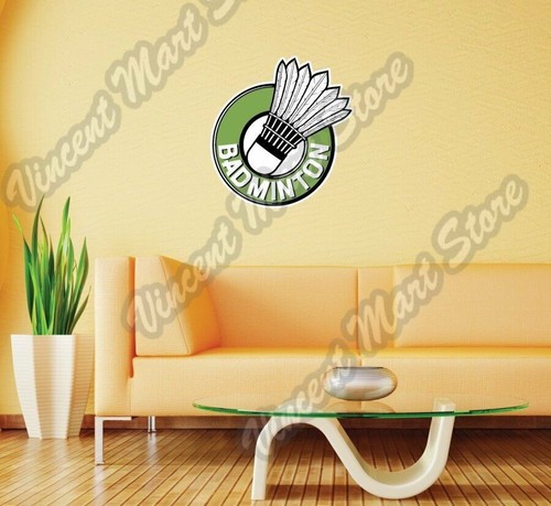 Badminton Shuttlecock Racquet Gift Idea Wall Sticker Room Interior ...