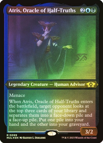 MTG FOIL Atris, Oracle of Half-Truths Foil Etched - Multiverse Legends ...
