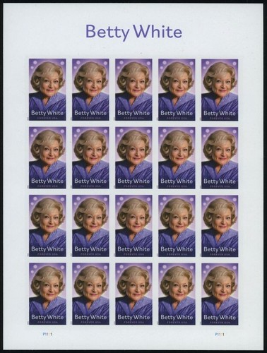 US #5976a Betty White Imperf Sheet Pane of 20 NDC | eBay