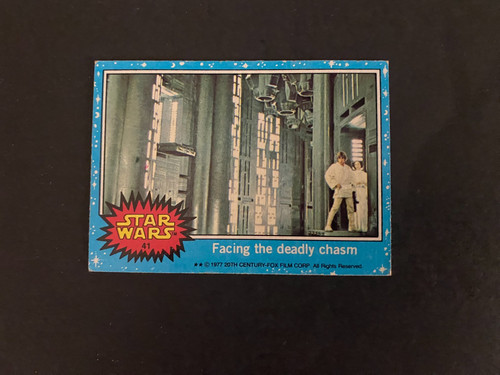 1977 STAR WARS SERIES ONE (BLUE) #41 FACING THE DEADLY CHASM EX | eBay