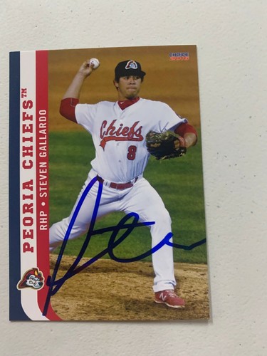 Steven Gallardo 2016 Signed Peoria Chiefs Team Card | eBay