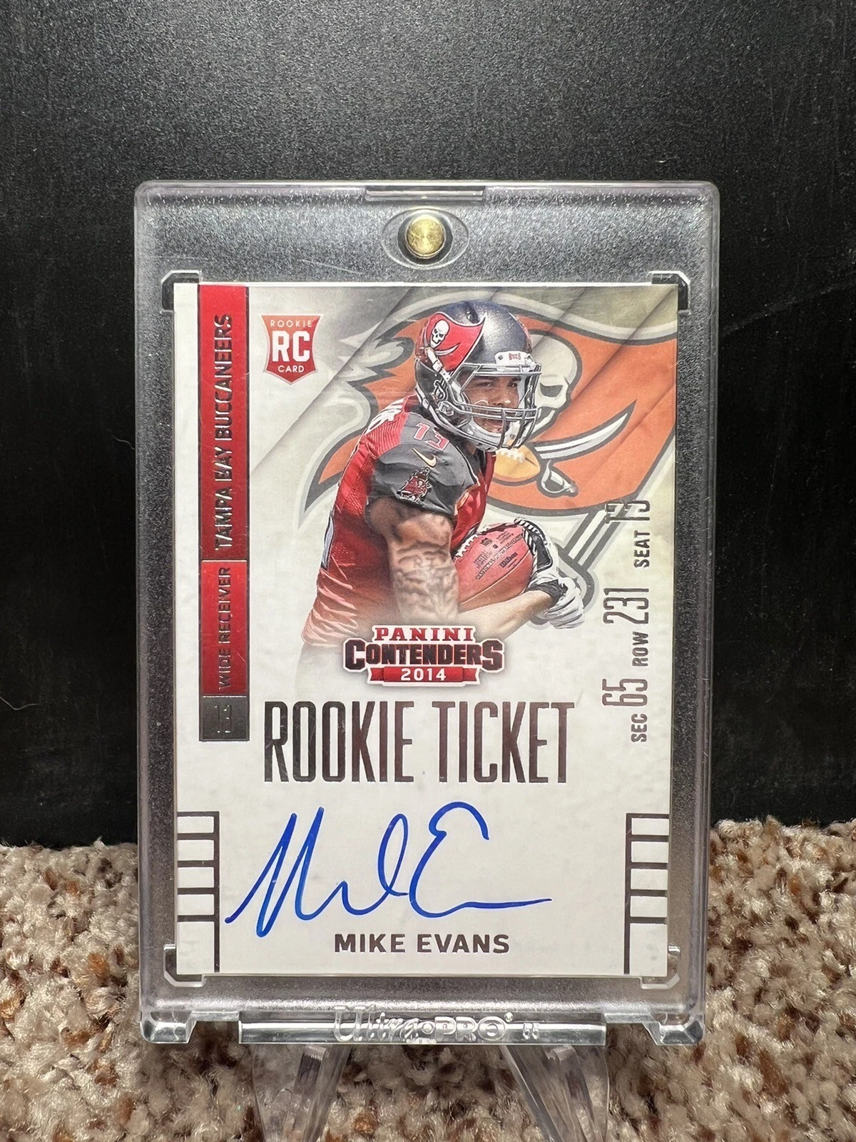 Mike Evans 2014 Contenders #236 Rookie Ticket Auto (Looking Right) RAW ...