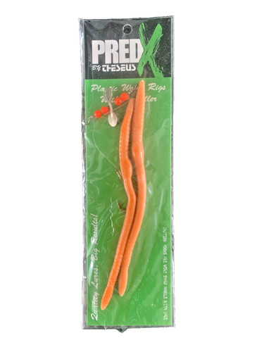 2 Packs of 14.5cm Pred X Rubber Worm Rig / Lure With Propeller BASS ...