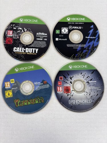 4 x Xbox One Video Game Discs - Terraria Dishonoured COD xbox 1 | eBay