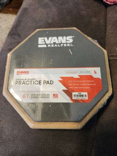 New/Sealed Evans Real Feel 2-Sided Practice Pad 6 inches - Model RF6D ...