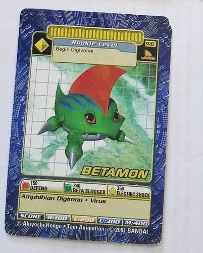 DIGIMON BETAMON 2001 BANDAI CARD # ST-93 ROOKIE LEVEL | eBay