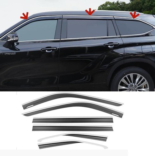 For 2020-2025 Toyota Highlander Window Visor Vent Shades Sun Rain Guard ...