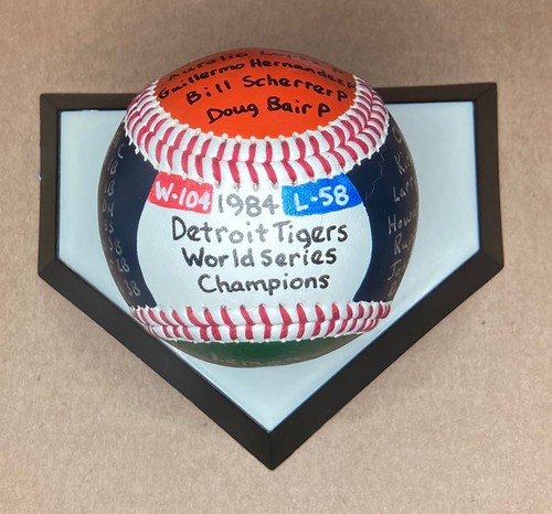 1984 Detroit Tigers World Series Champions Hand Painted Baseball (B64 ...
