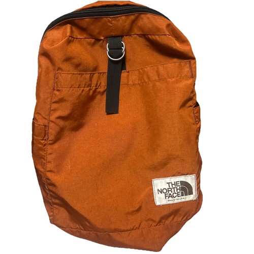 North Face Vintage 80s Backpack Brown Label Made In USA Orange Color ...