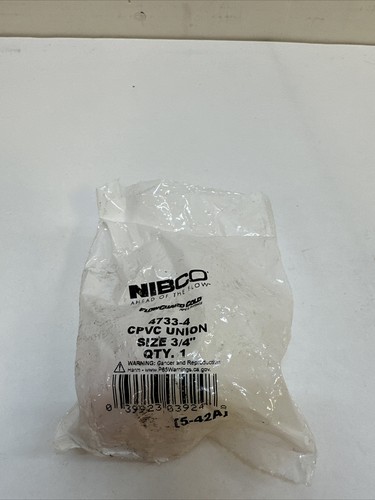 NIBCO 4733-4 Series CPVC and Brass Pipe Fitting Union 1/2" Slip X NPT ...