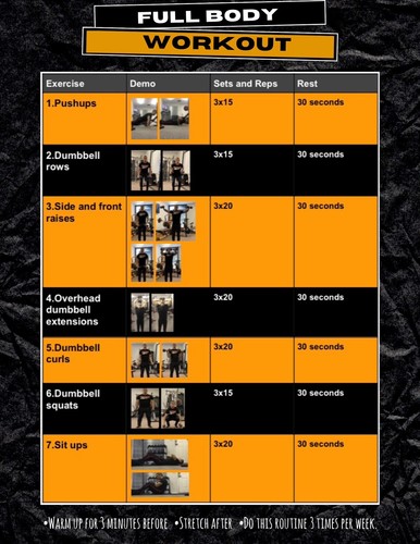 Full Body Workout Poster | eBay