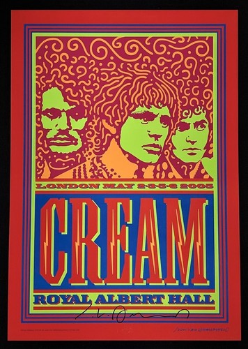 Cream POSTER Royal Albert Hall SIGNED John Van Hamersveld Original ...