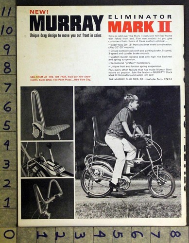 1958 MURRAY ELIMINATOR MARK II STING-RAY BICYCLE SPORT NASHVILLE TOY AD ...