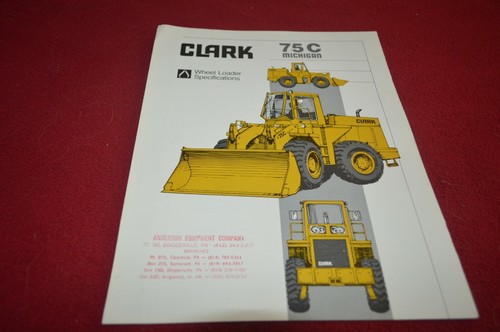Michigan 75C Wheel Loader Brochure FCCA | eBay
