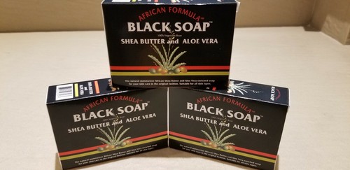 3 Pack African Formula Black Soap Shea Butter And Aloe Vera.Jabon Negro ...