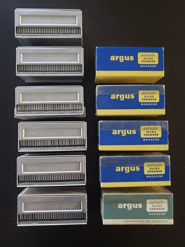 Lot of 11 Vintage Argus Automatic Slide Changer Magazines - 36 Slides ...