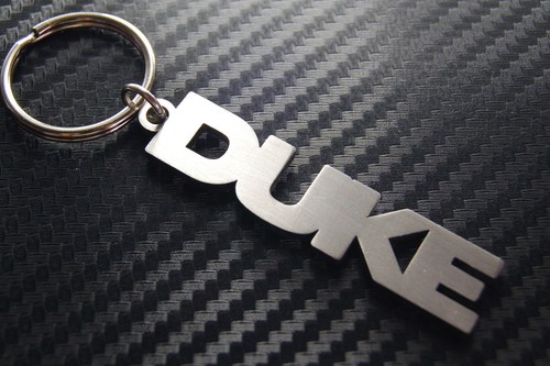 DUKE Keyring Keychain Key Fob Stainless Steel Name Gift | eBay