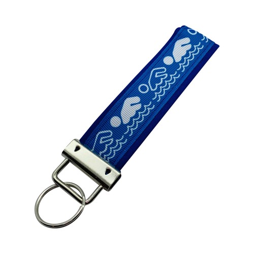 Swimming Key Chain, Swim Key Fob, Swimmer Fabric Keychain on Blue ...