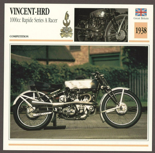 Vincent HRD 1938 1000cc Rapide Series A Edito Service Atlas Motorcycle ...