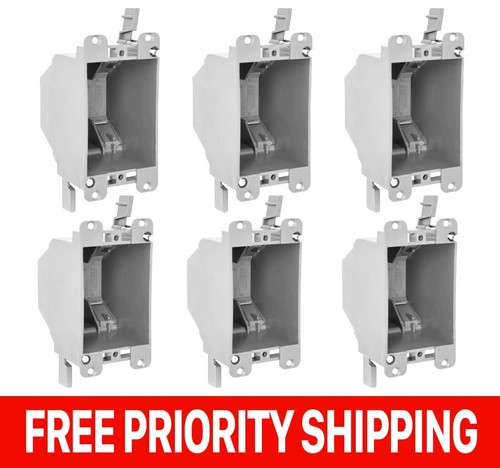 6-Pack 1-Gang Old Work Electrical Outlet Box Standard 14 cu. in.- FREE ...