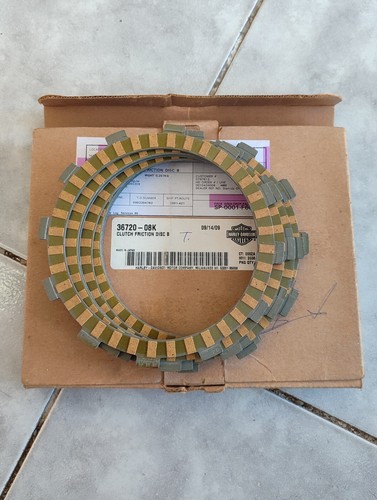 HARLEY-DAVIDSON 36720-08K Clutch Friction Disks 2010-2017 V-Rod Set Of ...