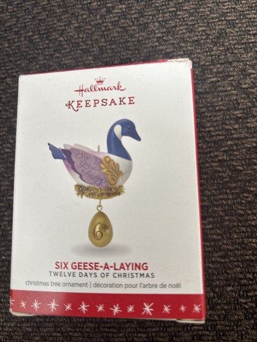Hallmark Six Geese A laying ornament 2016 New | eBay